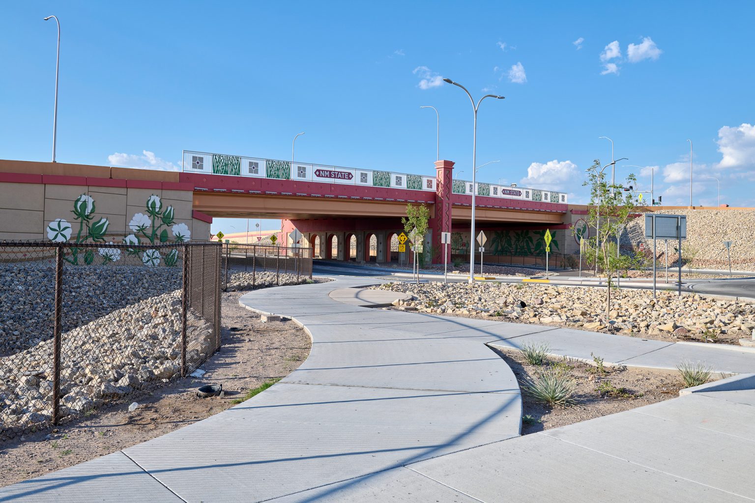 Ground and Aerial Photography of Highway Interchange in Las Cruces, New ...